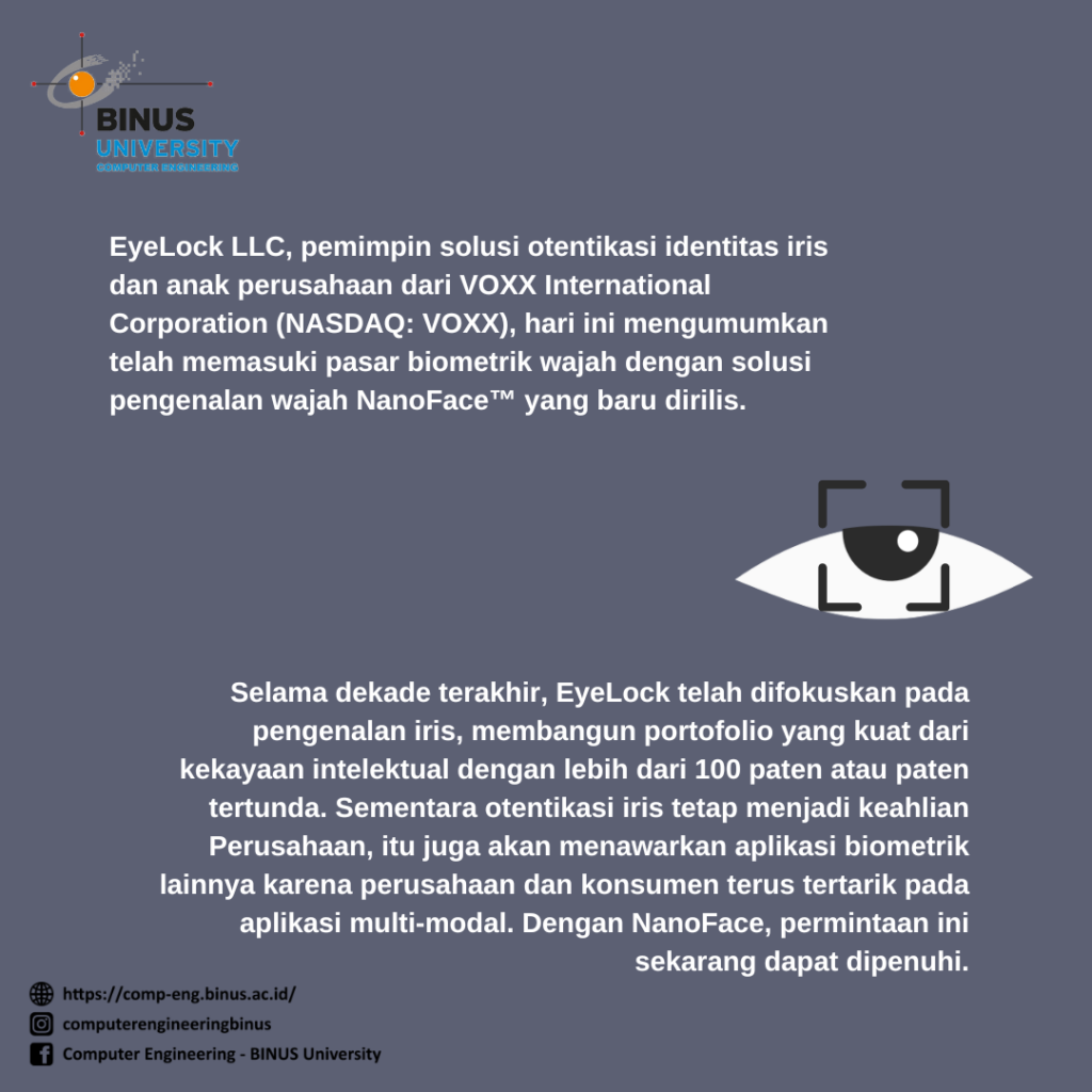 Eyelock’s Nanoface, Pengenalan Wajah Akurasi Ultra Tinggi – Computer ...